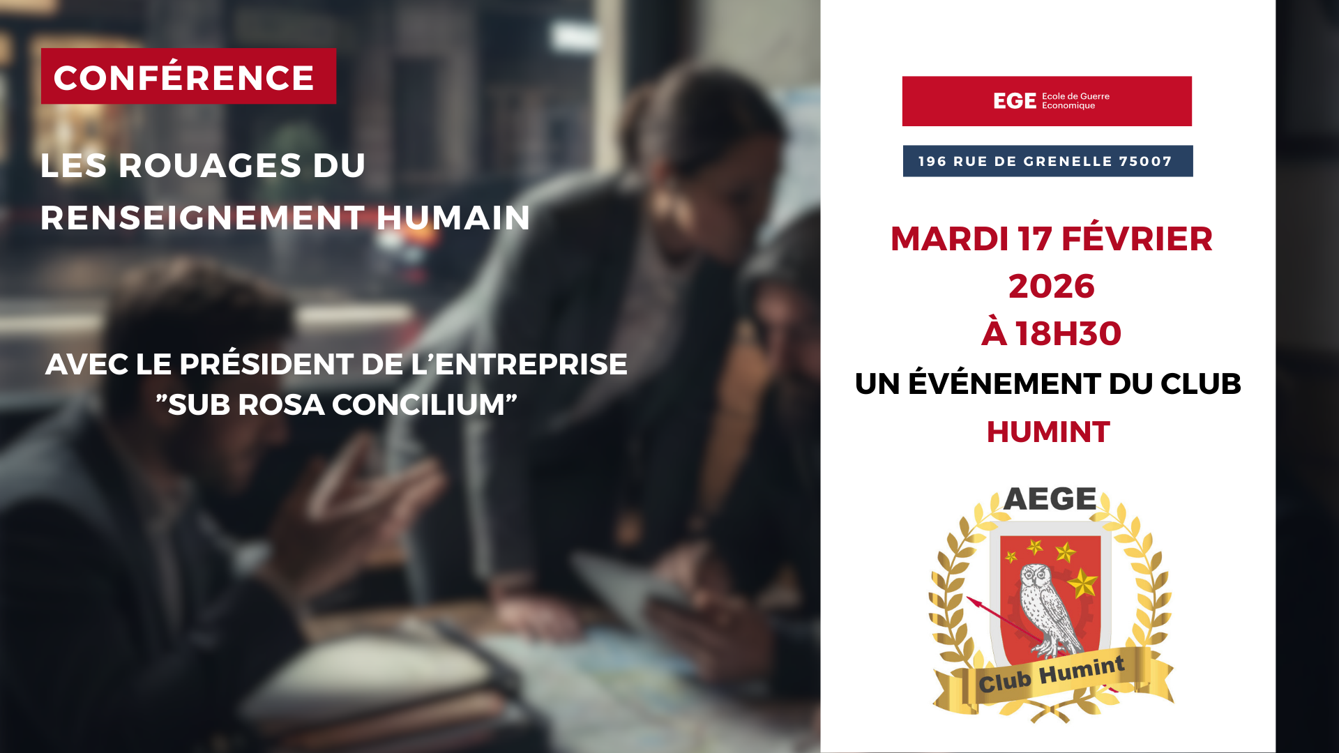 Les Rouages du Renseignement Humain _AEGE - Le réseau d'experts en ...