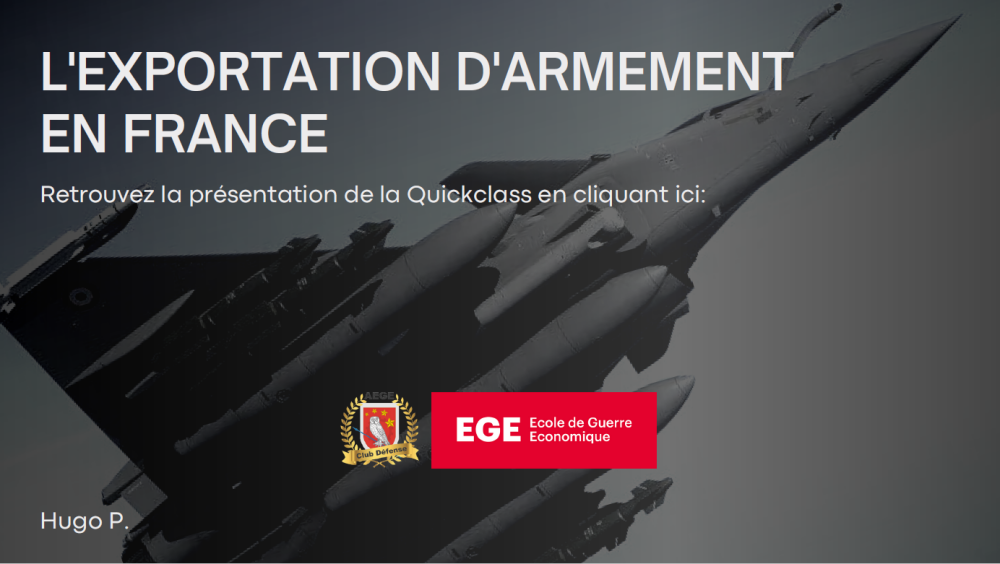L'exportation d'armement en France